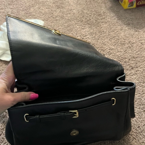 Michael Kors | Bags | Michaela Kors Black Leather Medium Size Backpack ...